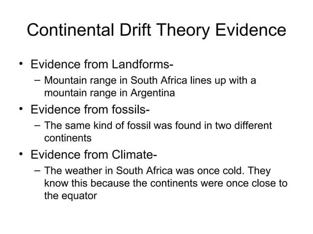 Continental Drift Theory | PPT