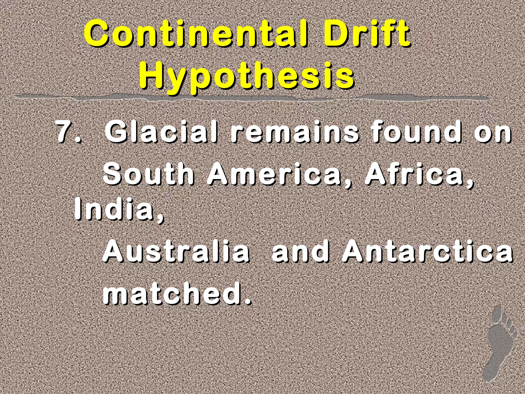 Continental drift wegener evidence | PPT