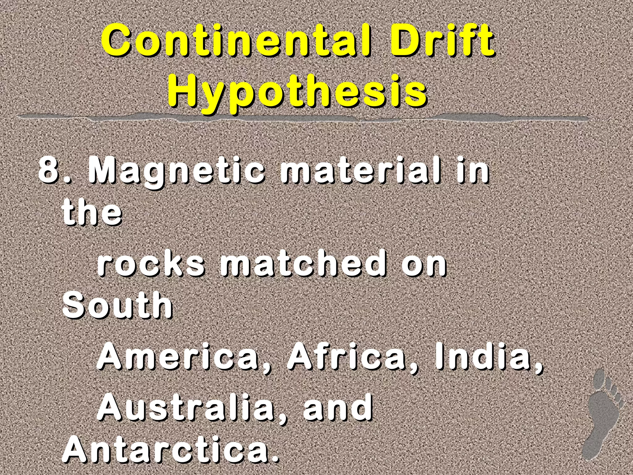 Continental drift wegener evidence | PPT