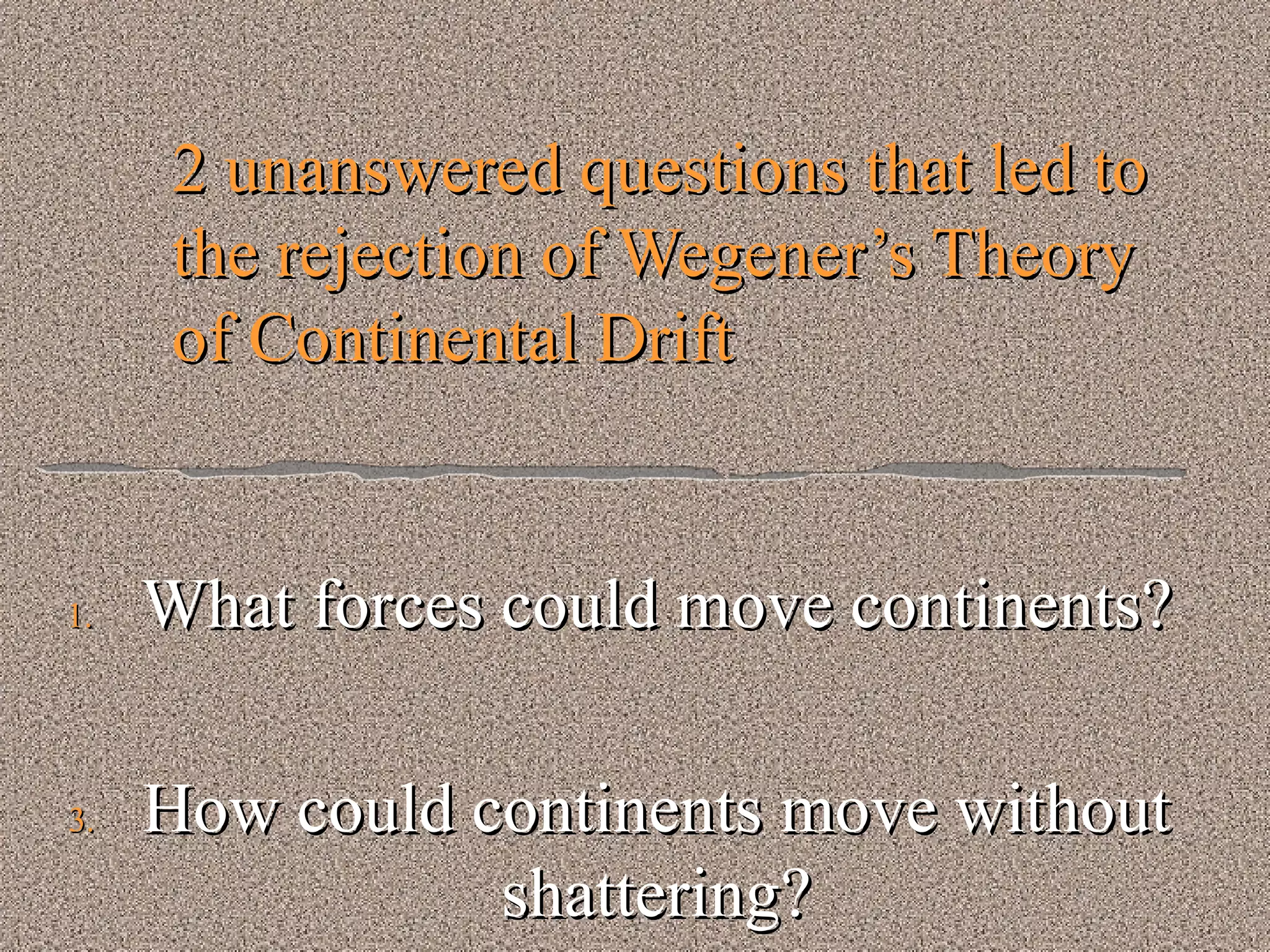 Continental drift wegener evidence | PPT