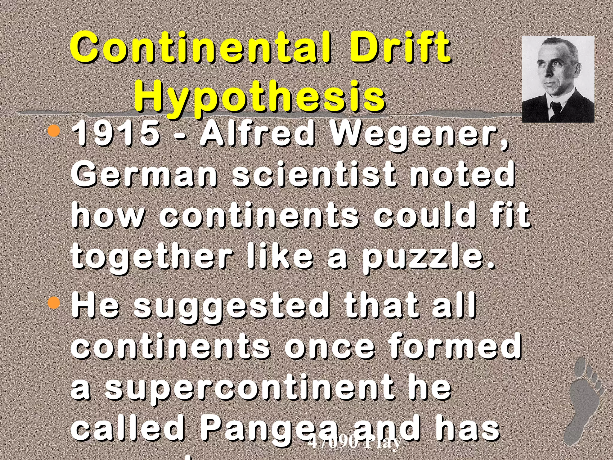 Continental drift wegener evidence | PPT
