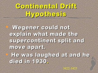 Continental drift wegener evidence | PPT