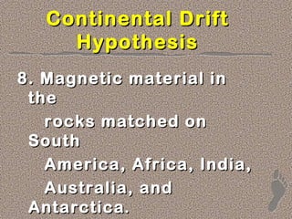 Continental drift wegener evidence | PPT