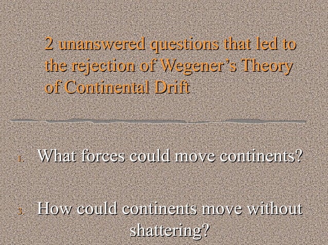 Continental drift wegener evidence | PPT