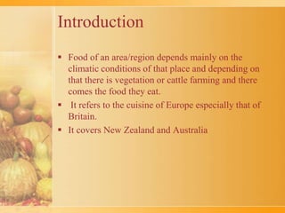 Continental Food and Meal | PPTX