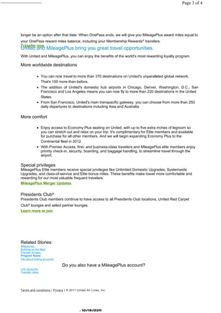 Continental mileage plus program— the world’s most rewarding loyalty ...