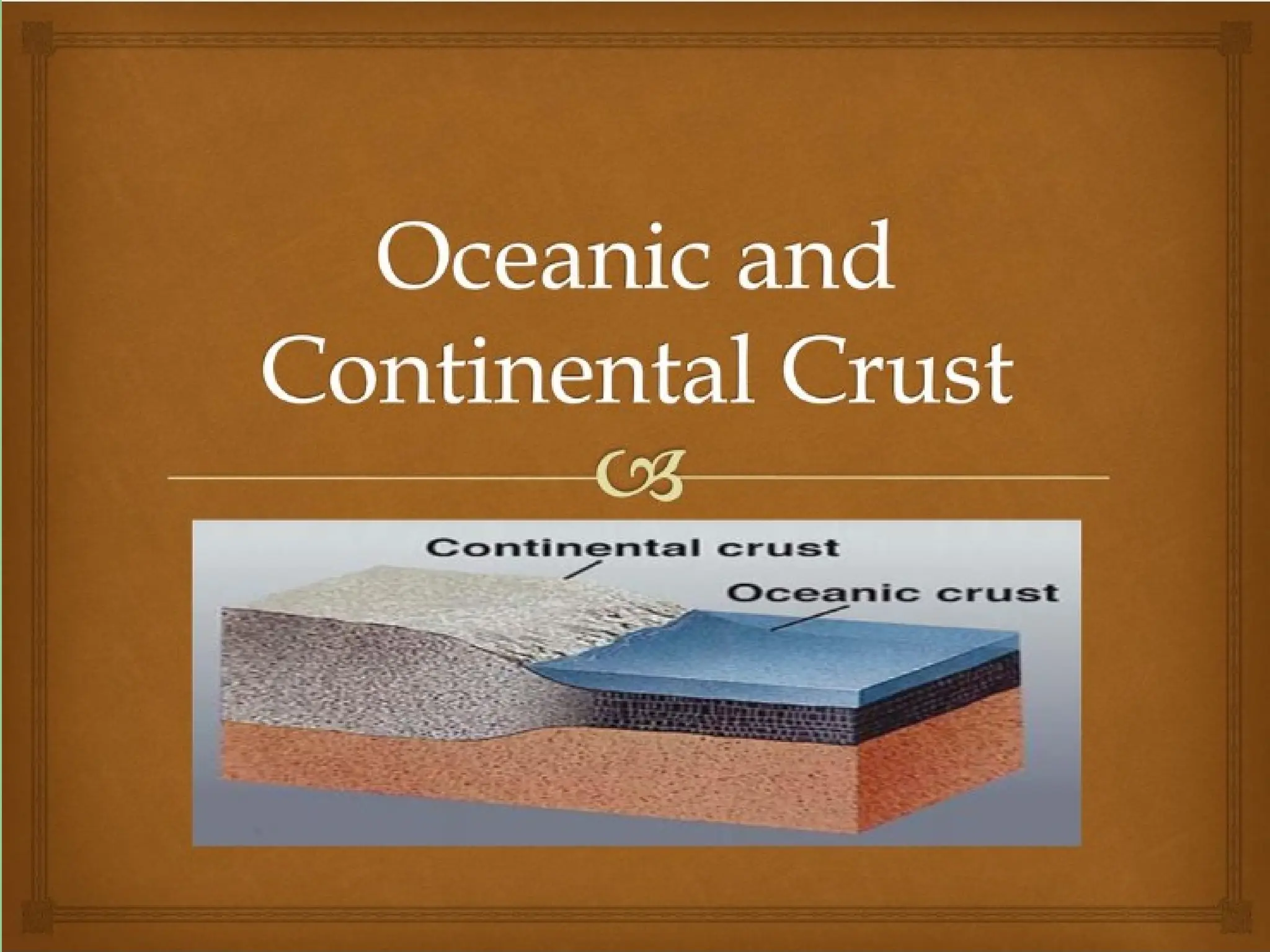 continental vs. oceanic crust .ppt