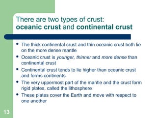 continental vs. oceanic crust .ppt