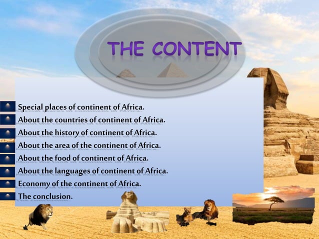 Continent of africa | PPT