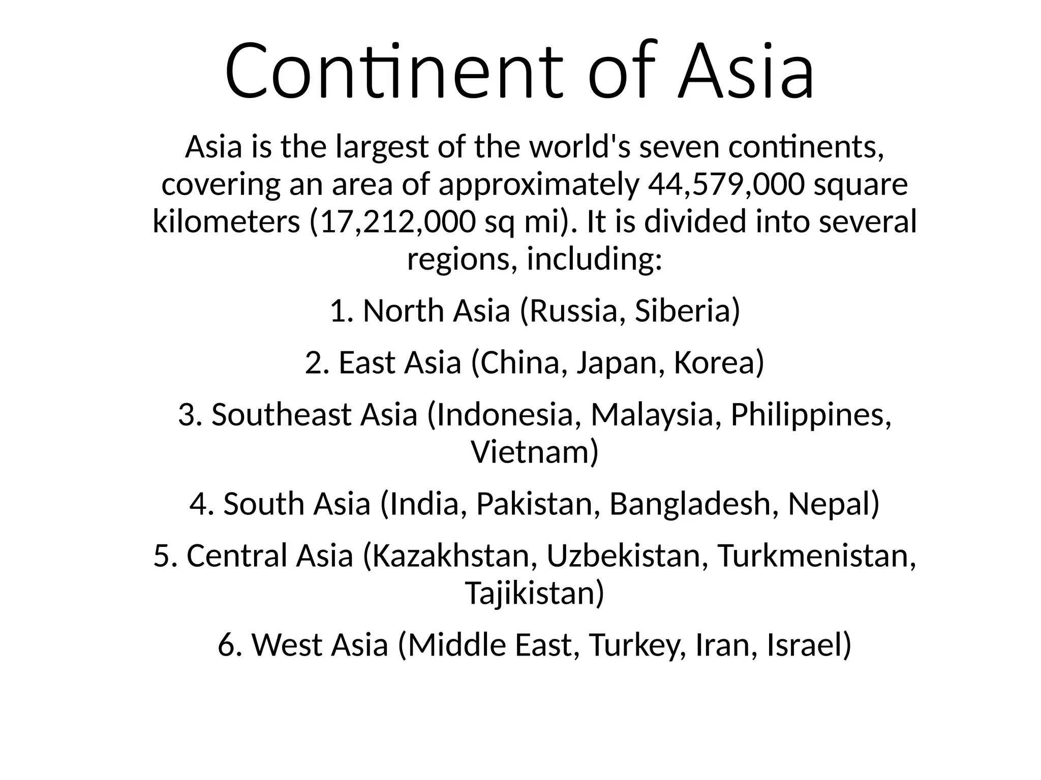 Continent of As-WPS Office.pptx Shortly. | PPTX