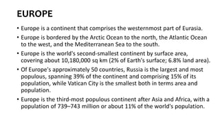 GEOGRAPHY YEAR 9 - CONTINENTS AND OCEANS | PPTX