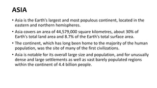 GEOGRAPHY YEAR 9 - CONTINENTS AND OCEANS | PPTX