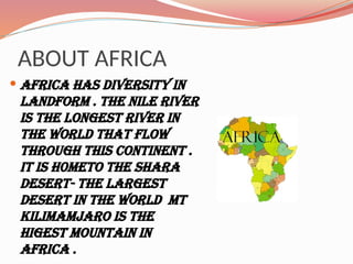 PowerPoint on the topic continents. | PPTX