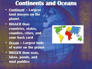 Continents and Oceans | PPT