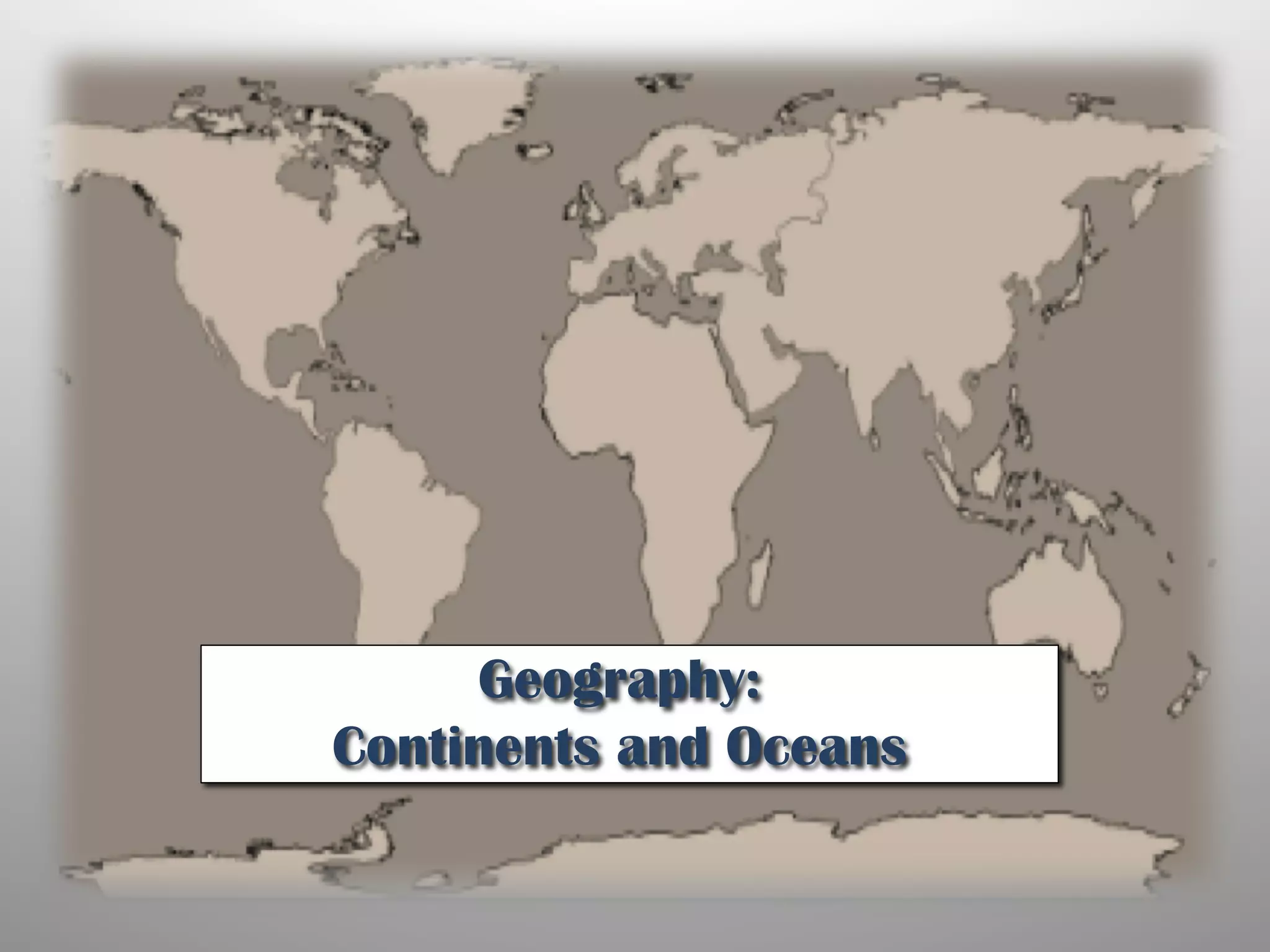Continents and oceans | PDF