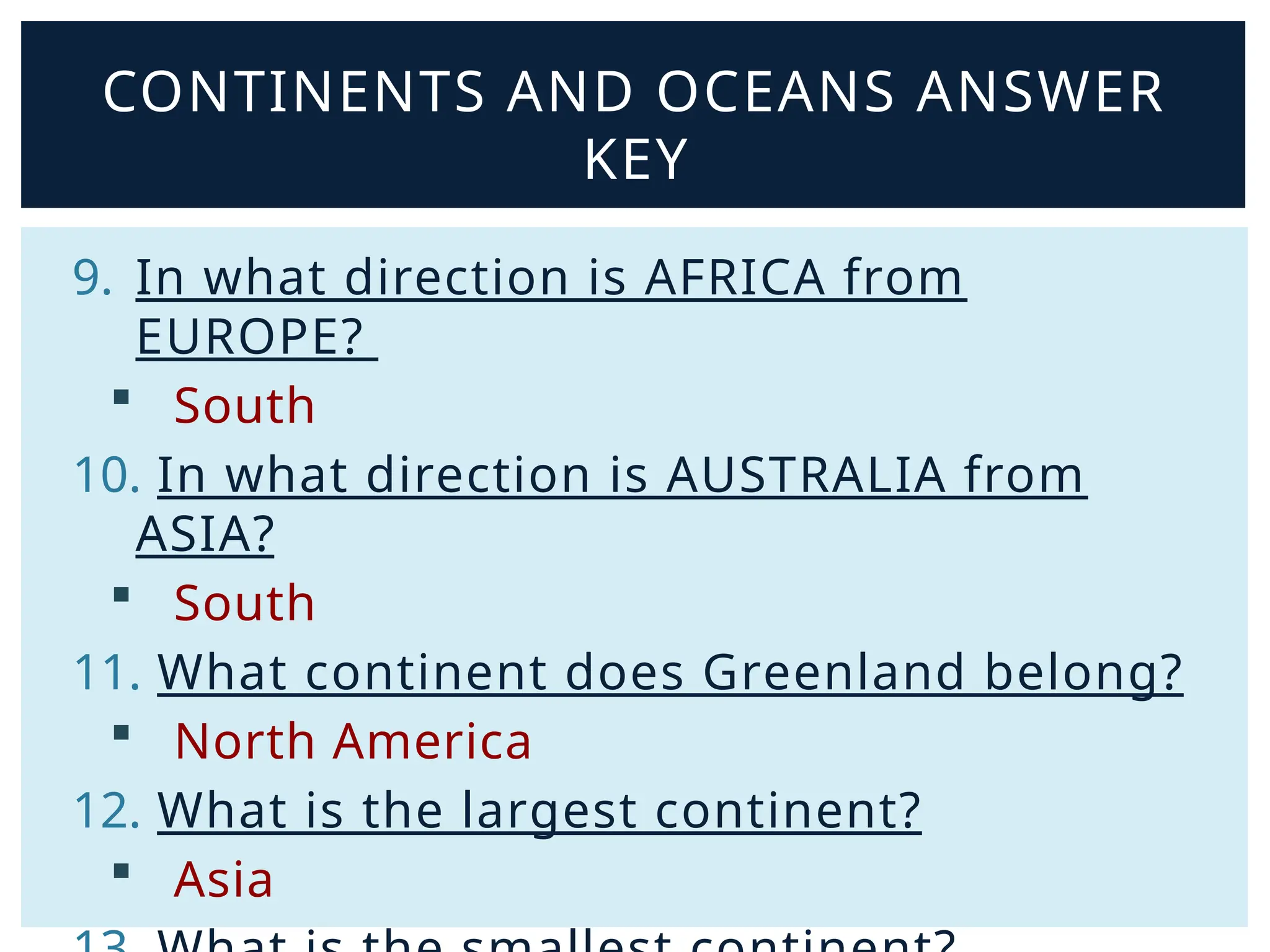 Continents and Oceans Key points hints.pptx | South America Travel ...