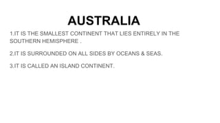 MAJOR CONTINENTS & OCEANS | PPT