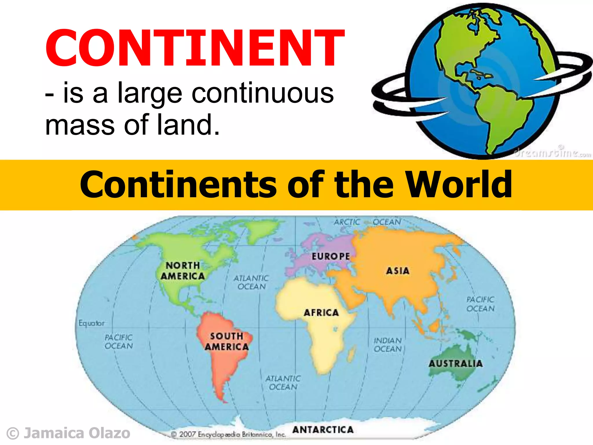 Lesson 10: Continents and Countries of the World | PPSX