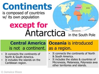 Lesson 10: Continents and Countries of the World | PPSX