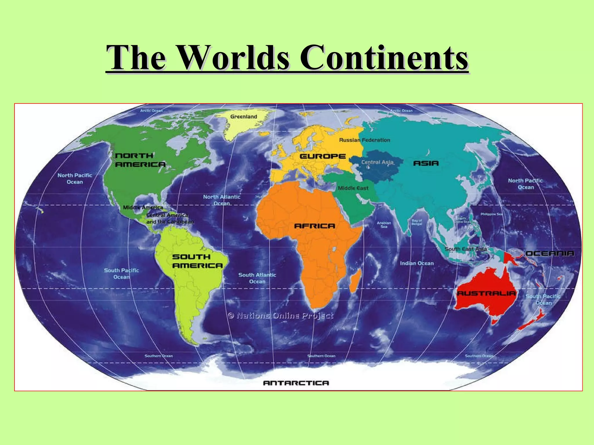 Continents & Oceans | PPT