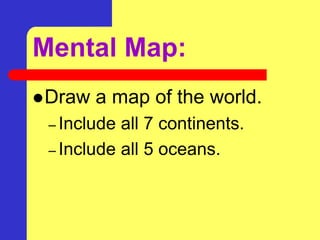 Continents & Oceans | PPTX