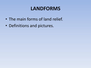 Continents oceans & landforms | PPTX