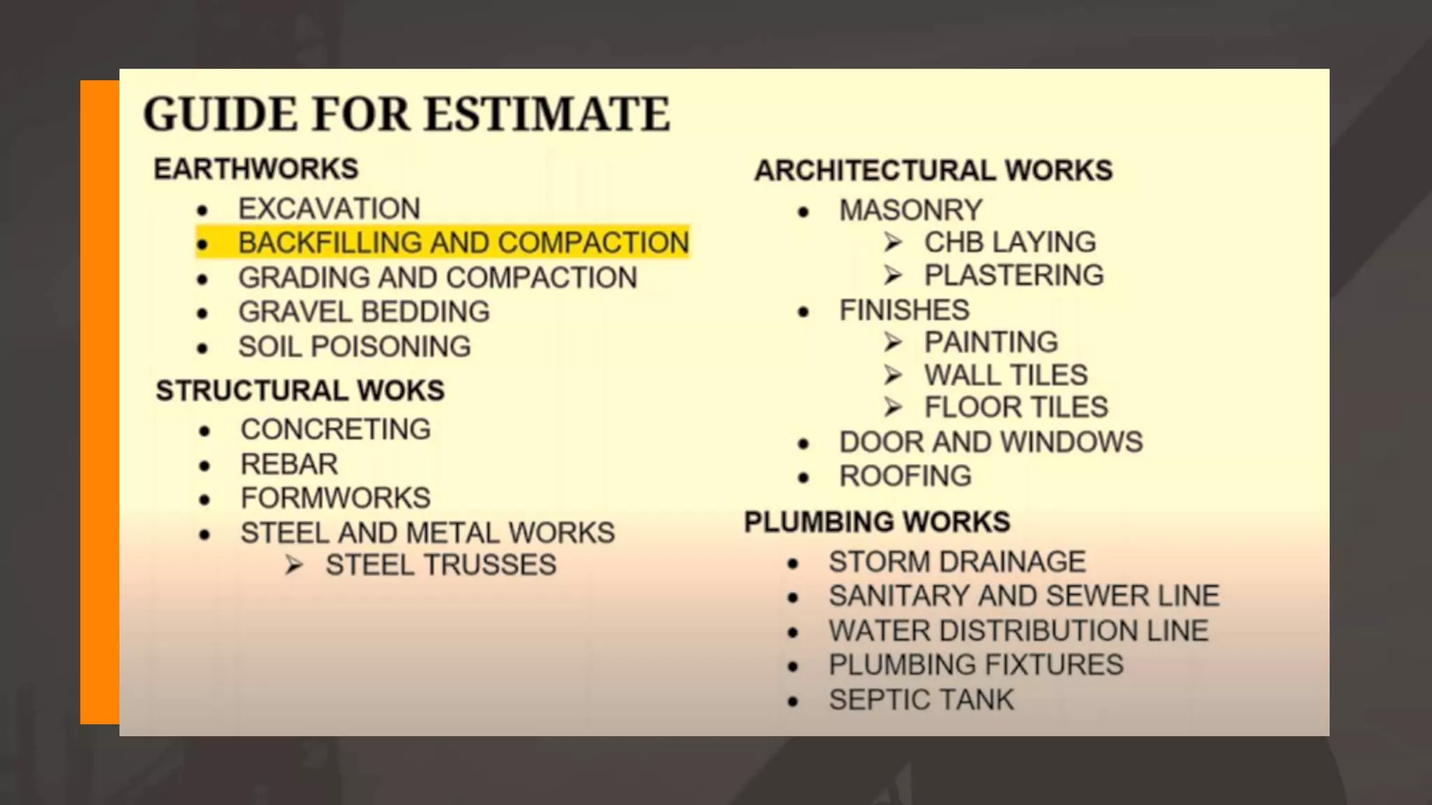CONSTRUCTION SPECIFICATION & EARTHWORKS | PPTX