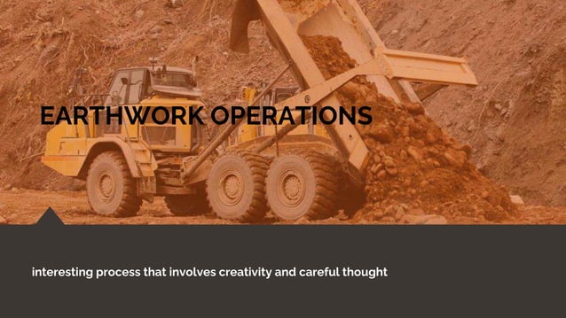 CONSTRUCTION SPECIFICATION & EARTHWORKS | PPTX