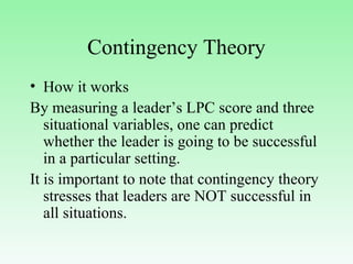 Contingency.pathgoaltheories | PPT