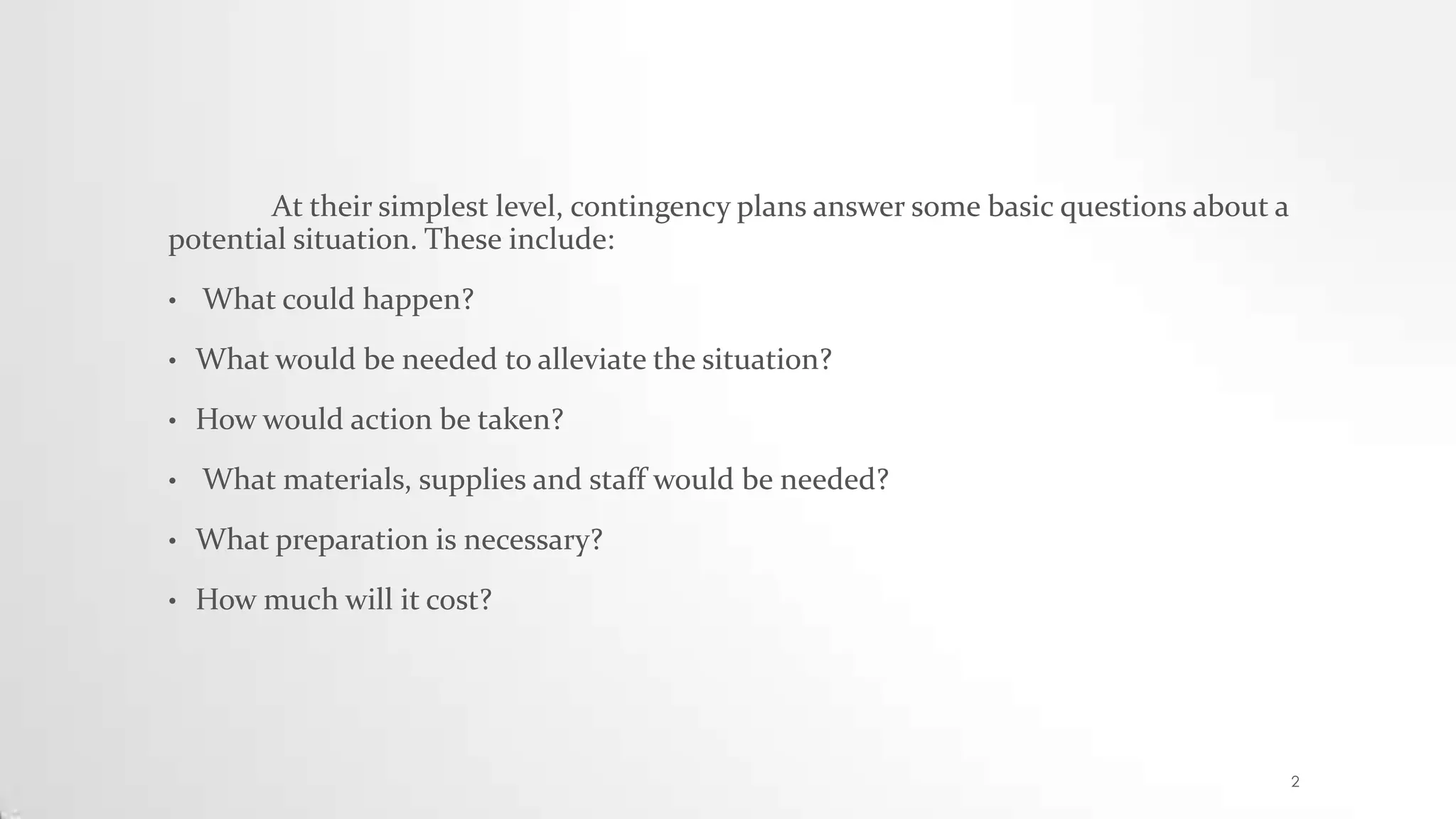 Contingency action plan in disaster managment | PPTX