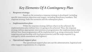 Contingency action plan in disaster managment | PPTX