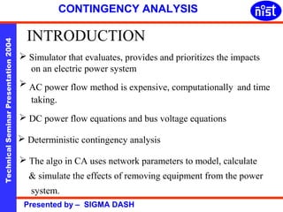 Contingency analysis | PPT