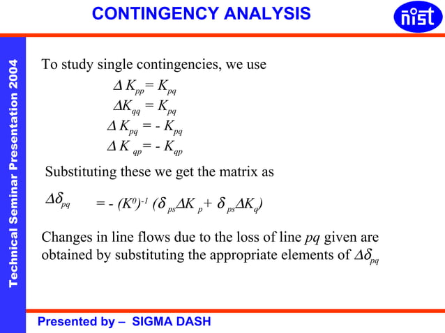 Contingency analysis | PPT | Physics | Science