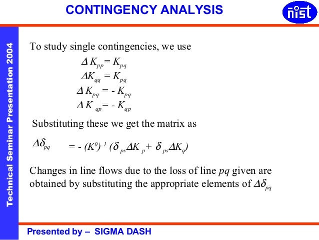 Contingency analysis