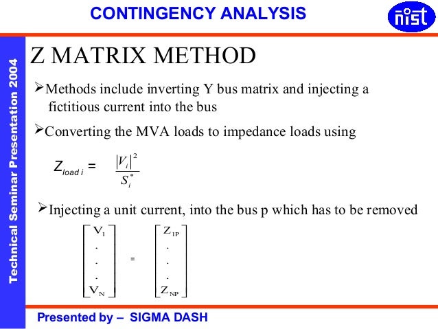 Contingency analysis