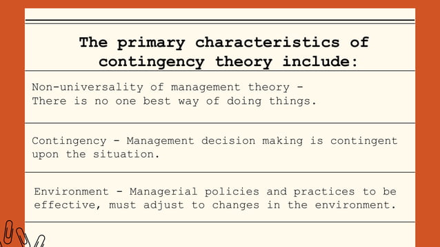 Contingency approach to management | PPTX