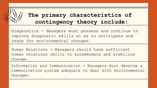 Contingency approach to management | PPTX