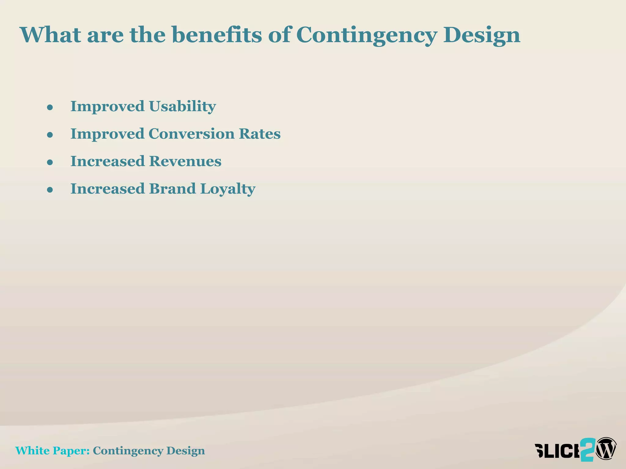 Contingency design | KEY