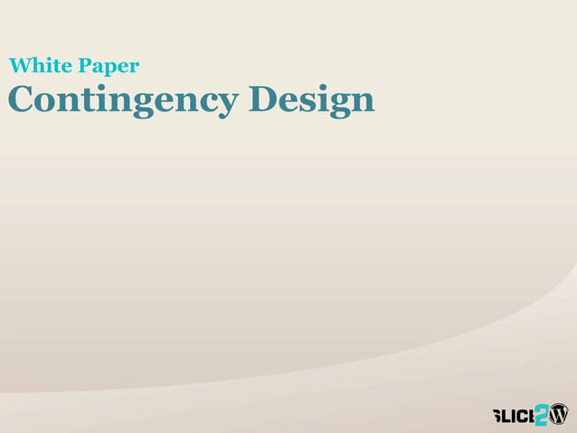 Contingency design | KEY