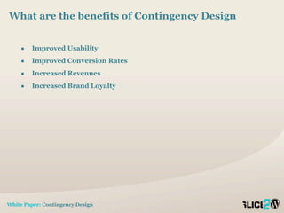 Contingency design | KEY