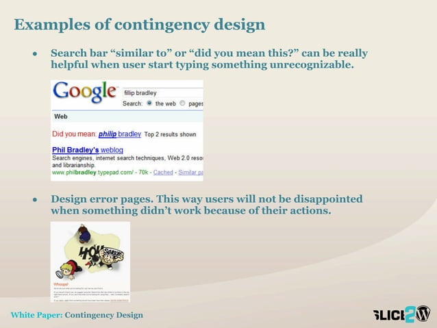 Contingency design | KEY