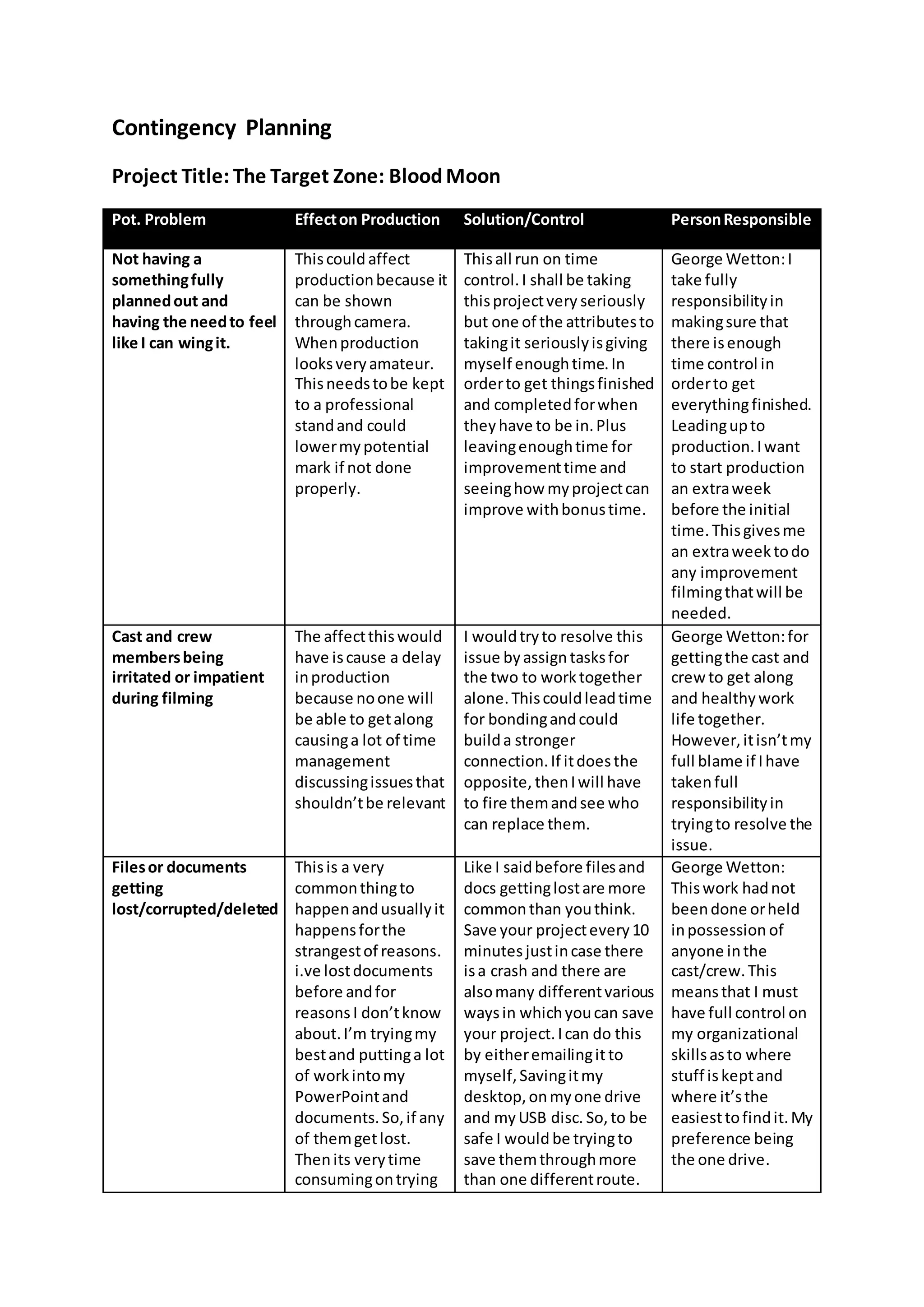 Contingency Form | PDF