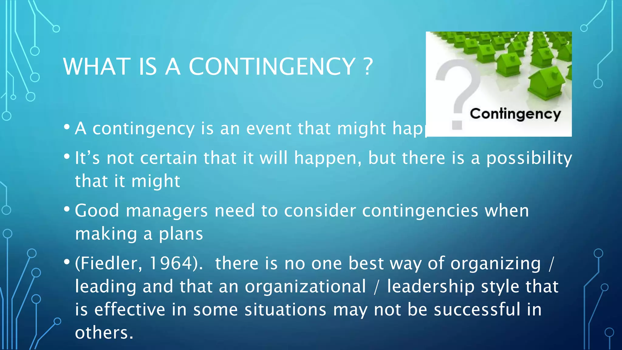 Contingency management | PPTX