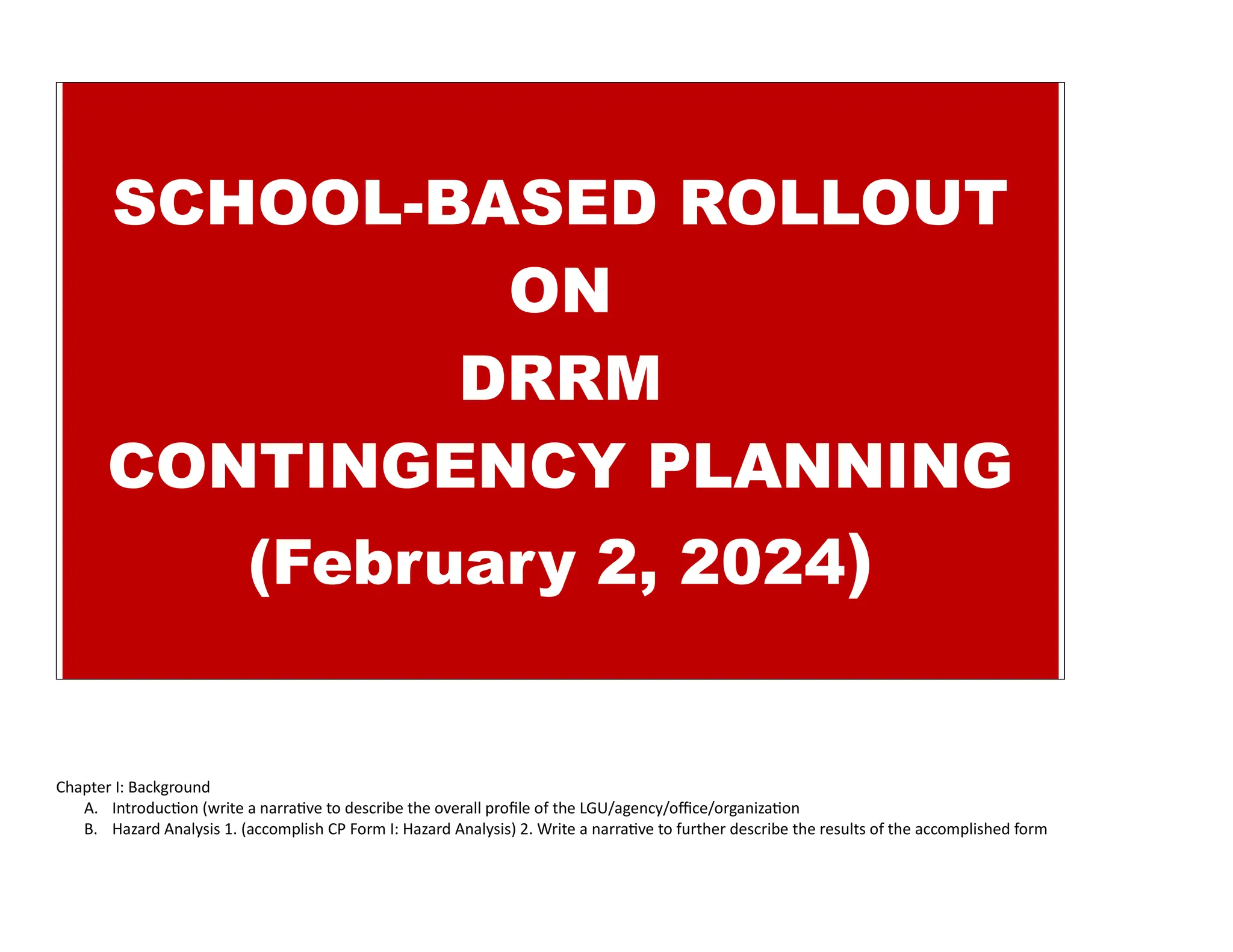 CONTINGENCY PLAN DRAFT in our School.docx