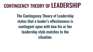 Contingency plan general understanding (Leader's point of view) | PDF