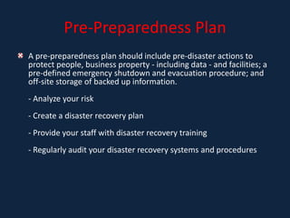 Contingency Planning And Disaster Recovery Planning | PPT