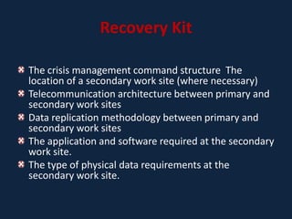 Contingency Planning And Disaster Recovery Planning | PPT