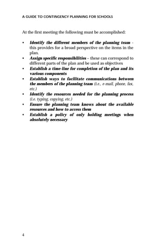 Contingency planningschoolguide | PDF