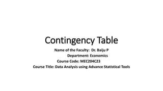 Introduction to Contingency Table: Group Comparison | PPT