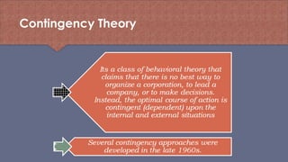 Contingency theory | PPT